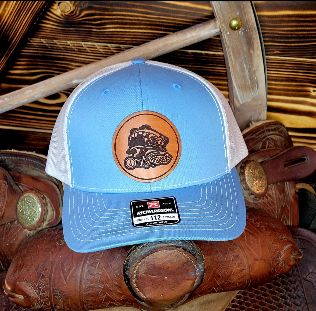 OnlyFins Leather Patch Hats – Battle Dress Apparel